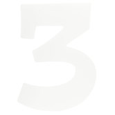 White Wood Number Wall Decor - 2 | Hobby Lobby | 244012